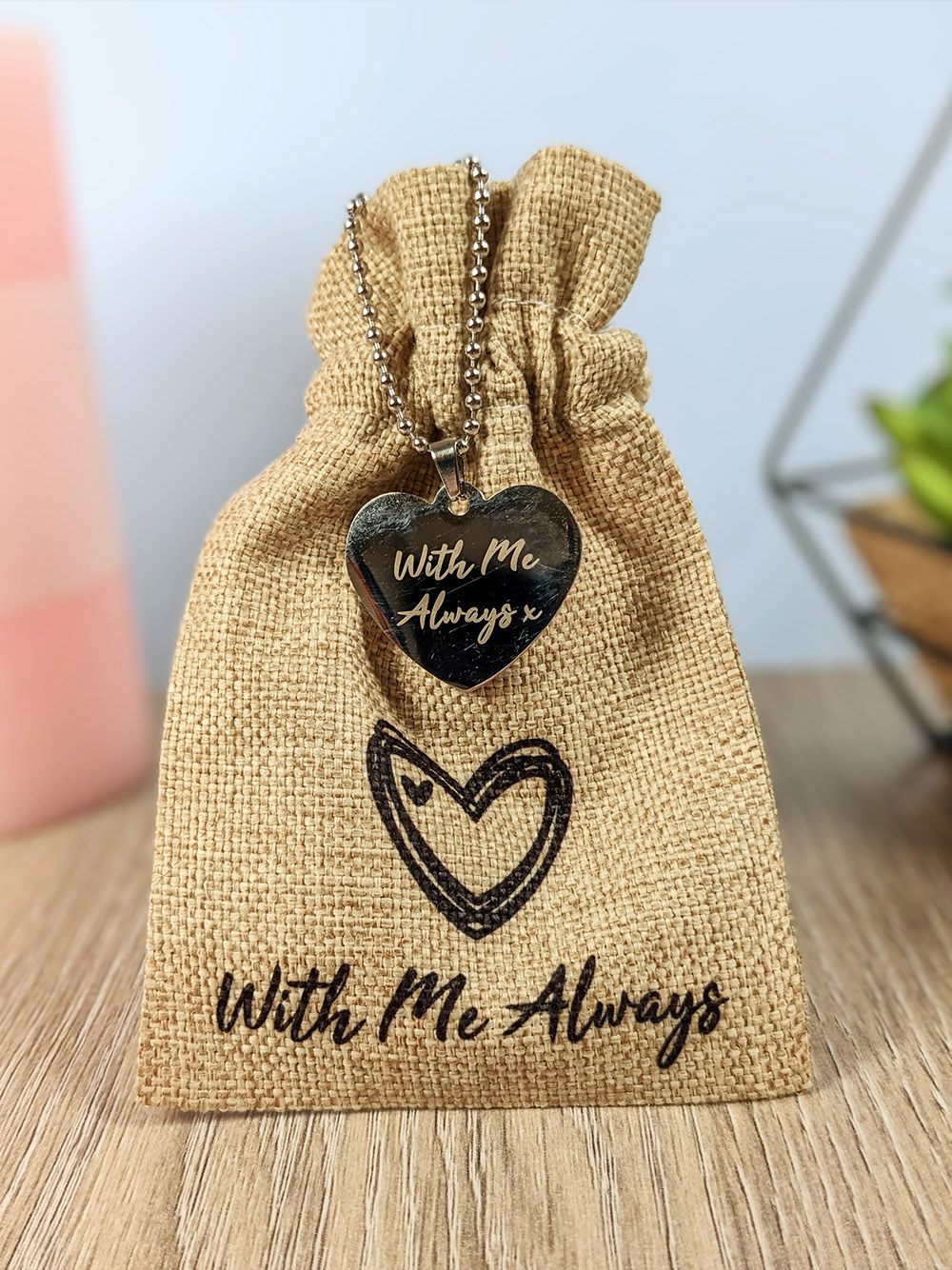 Engraved Heart Necklace with Name or Sentimental Message | Springfields